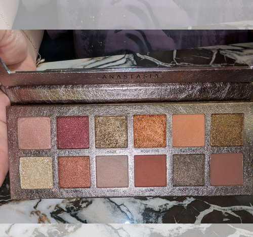 Палетка теней anastasia beverly hills rose metals