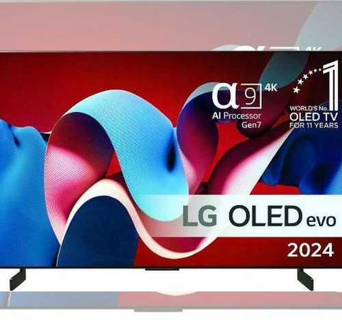 42" Телевизор LG oled42C4RLA. arub 2024 ростест, E