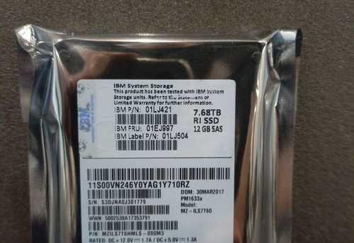 SSD SAS IBM PM1633a 7.68Tb mzils7T6hmls-000M3