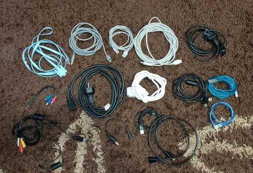 Разные кабеля, провода для подключения техники