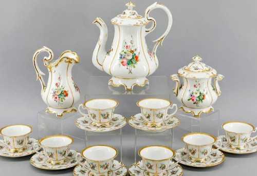 Чайный сервиз. Франция, 1860-90е. Фарфор, роспись