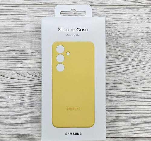 Чехол Silicone Case для Samsung S24 желтый