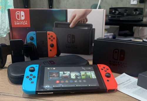 Nintendo Switch прошитая + 256гб карта памяти