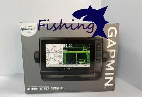Картплоттер Garmin echomap UHD 74sv датчик GT54