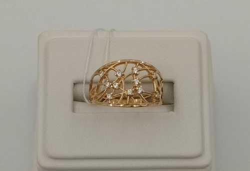Кольцо с синтетическим камнем Золото
