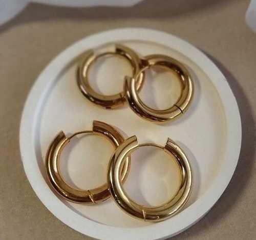 Серьги кольца бижутерия