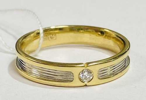 Золотое кольцо с бриллиантом (34200)*