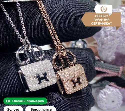 Hermes подвеска Kelly Hermes Bag 0.28ct