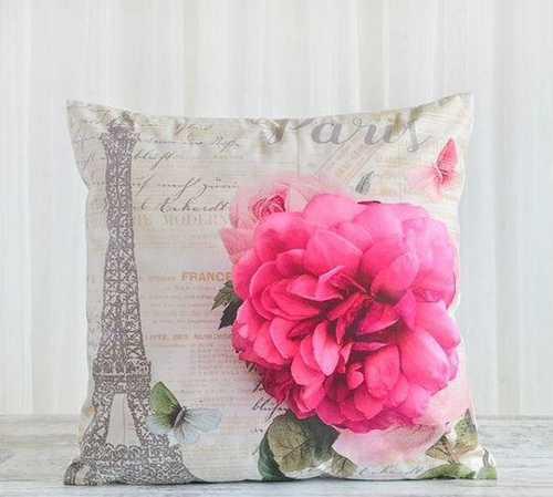 Наволочка декоративная Роза Париж
