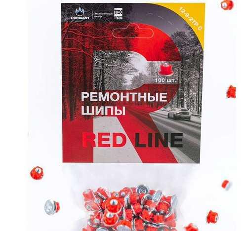 Шипы ремонтные Теком Red Line 9мм 100шт