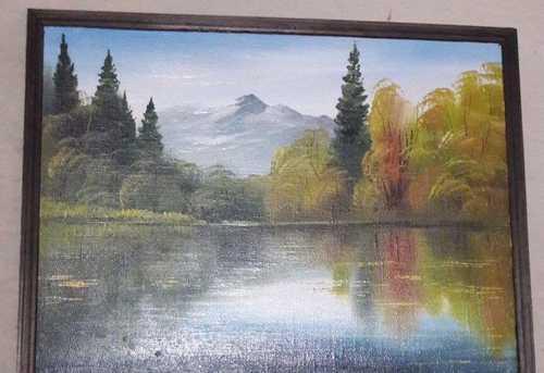 Картина знаменитого художника Горное озеро