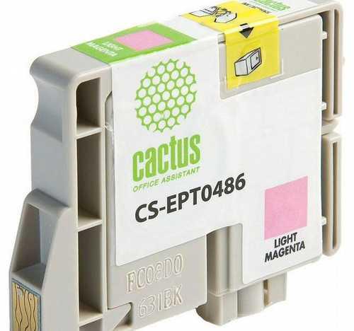 Картридж струйный Cactus CS-EPT0486 T0486 светло-пурпурный (14.4мл) для Epson Stylus Photo R200/R220