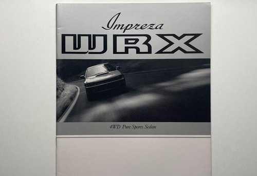Дилерский каталог Subaru Impreza WRX 1992 Япония