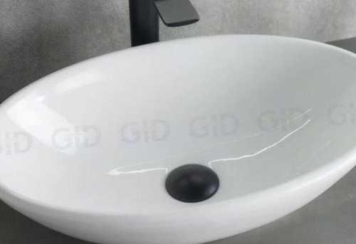 Раковина накладная GID-ceramic N9021 белый (520х32