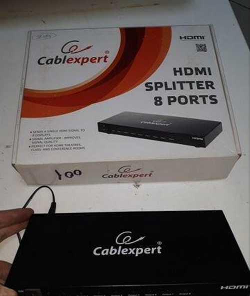 Разветвитель Cablexpert hdmi DSP-8PH4-002, 1) 8 V