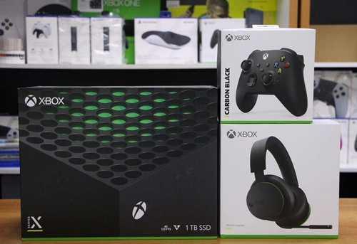 Xbox Series X + гарнитура + геймпад Black