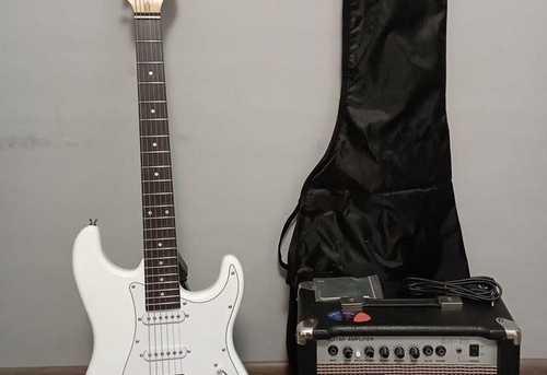 Электрогитара Stratocaster+комбик+чехол