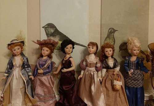 Коллекция(из 6 шт) фарфоровых кукол