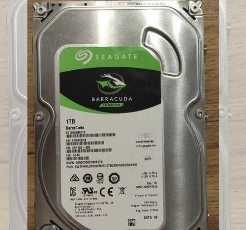 Жесткий диск Seagate Barracuda 1 тб