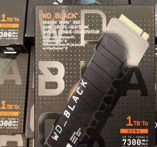 1TB SSD WD Black SN850X с радиатором(для PS5 и PC)