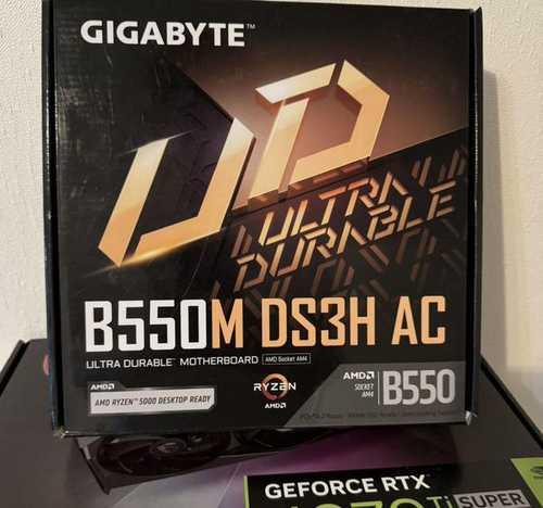 Материнская плата Gigabyte B550M DS3H AC новая