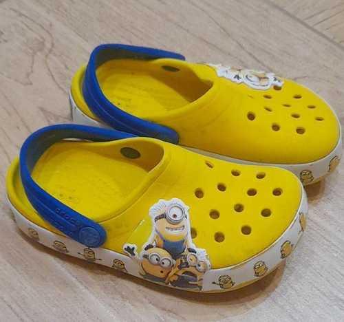 Crocs сабо детские, миньоны, c9, 26 размер