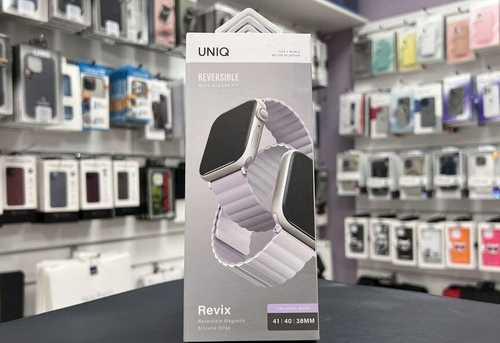 Ремешок uniq Revix Apple Watch 41/40/38 lilac/whit