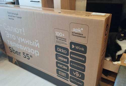 Телевизор Sber SDX-55U4127 55", UHD 4K, Смарт тв