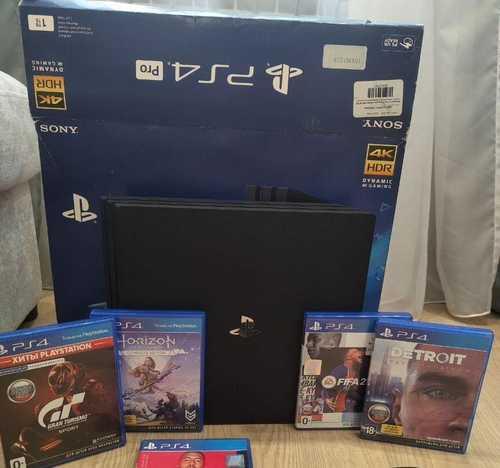 Sony playstation 4 Pro 1TB   диски