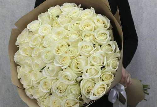 Букет из 57 белых роз Красноярск