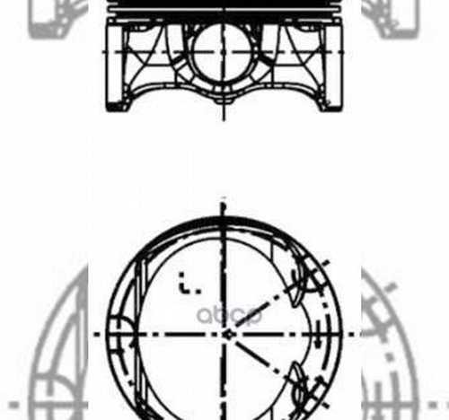 Поршень d82.5x1.2x1.2x2  0.50mm Audi A3/A4/A5