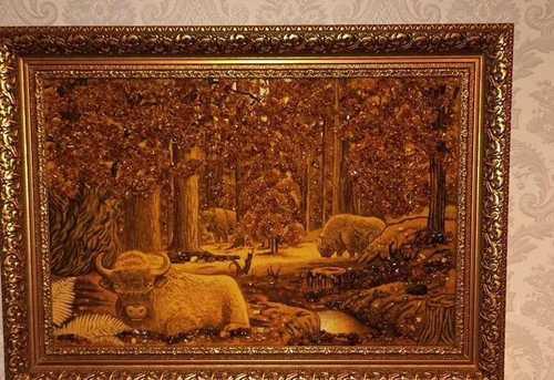 Картина из янтаря, размер: 73 х 53