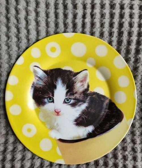 Декоративная настенная тарелка "Котенок"