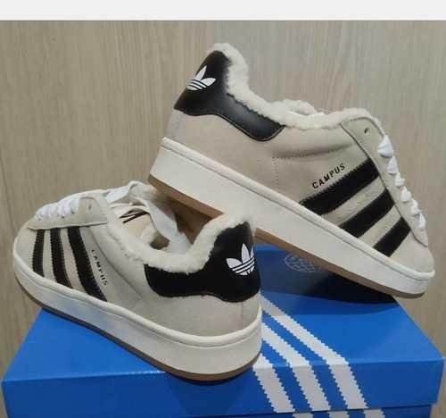 41-45 Adidas Campus 00 зимние беж кроссовки