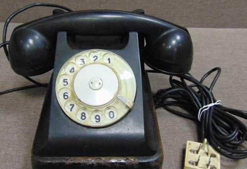 Бакелитовый дисковый телефон СССР. 1950-60гг