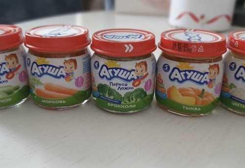 Пюре овощные, мясные Агуша