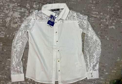 Блузка рубашка белая новая 146-152 р