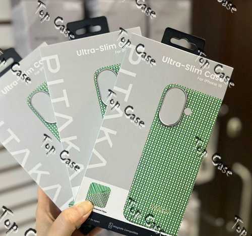 Чехол pitaka Ultra-Slim Case для iPhone 16 Green