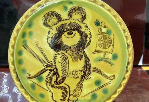 Настенная тарелка Олимпийский Мишка