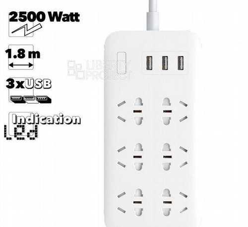 Удлинитель сетевой Xiaomi Mi Power Strip 6