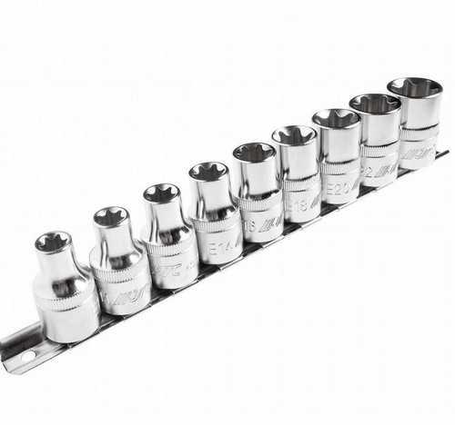 Набор головок торцевых 1/2" torx Е10-Е24 9 предметов JTC