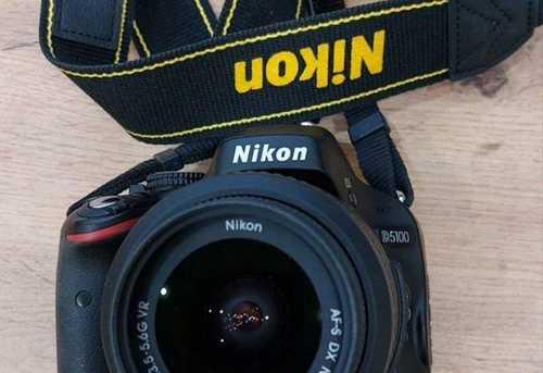 Nikon D5100 + обьектив + фотовспышка