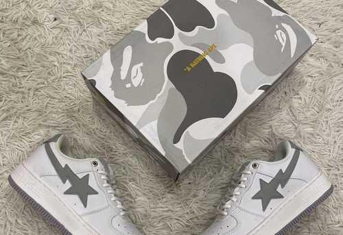 Кроссовки Bape Sta White Grey - A Bathing Ape