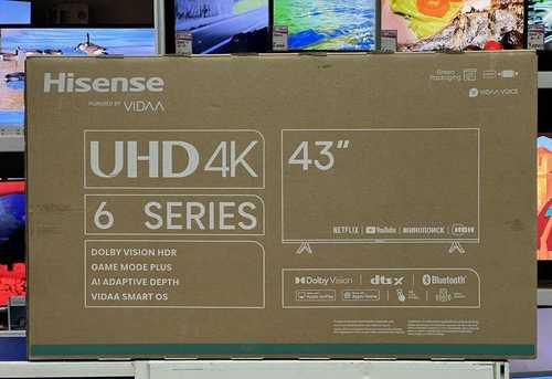 Новый 43" (109 см) Hisense 43A6BG 4К UHD Smart TV