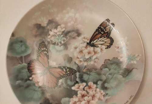 Тарелка декоративная "бабочки"