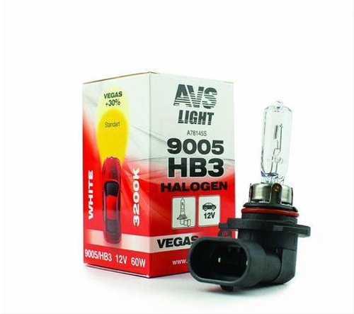 Галогенная лампа AVS Vegas HB3/9005.12V.60W.1шт