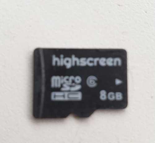 Карта памяти microSD 8 Гб Highscreen