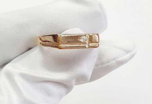 Золотое кольцо с фианитом р 19,5 (22950)