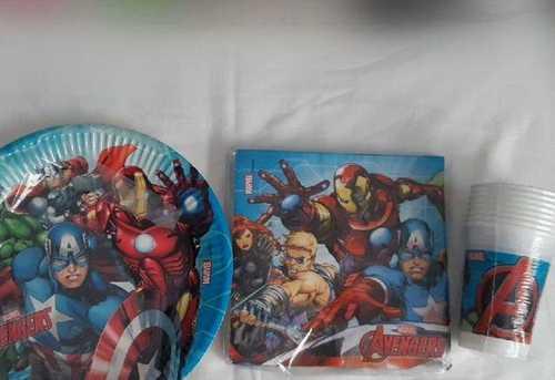 Одноразовая посуда для праздника Marvel
