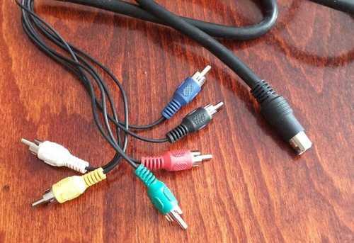 Аудио видео кабель Mini DIN 9Pin to 6 RCA